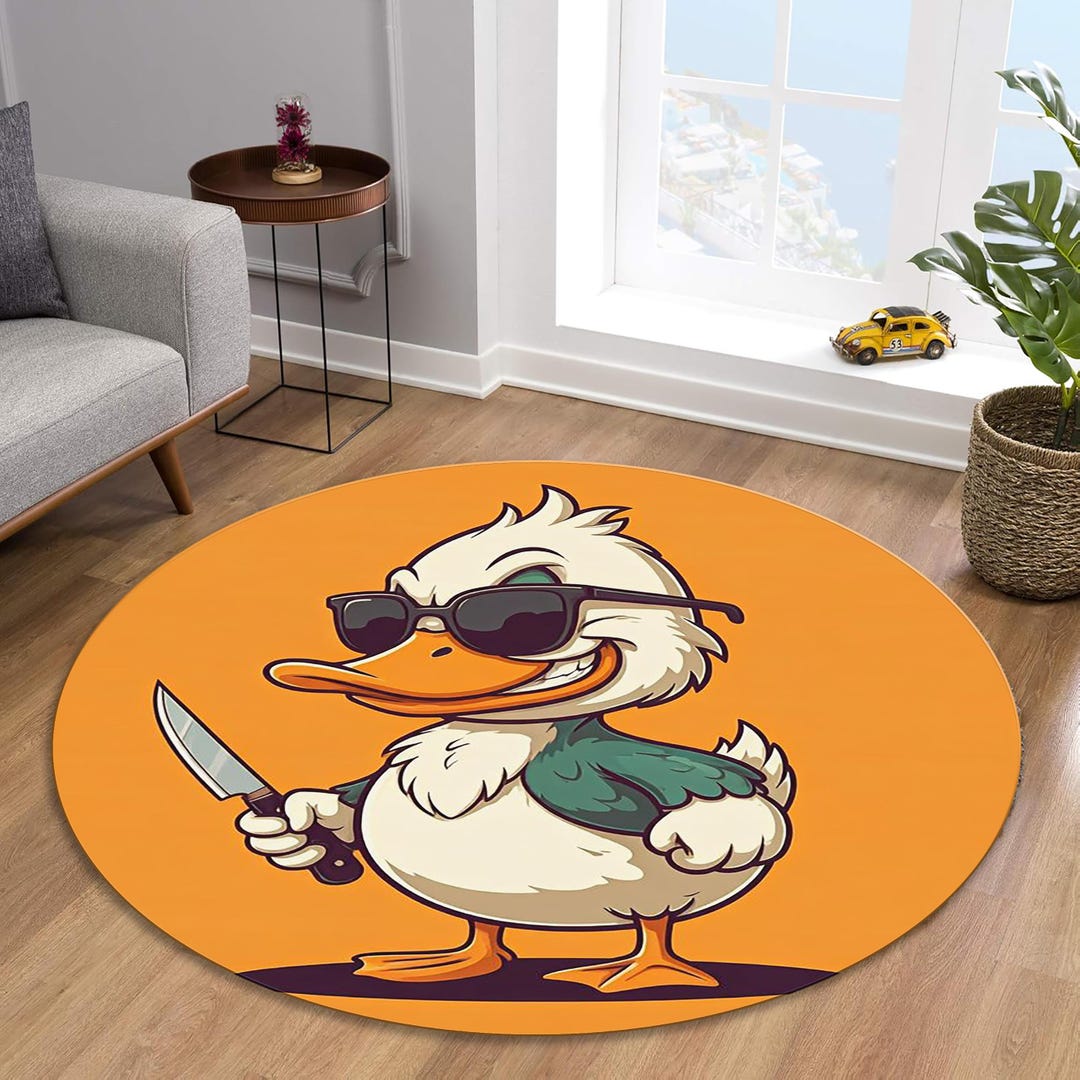 Funny Duck Rug, Design Rug Arts, Animal Rug, Cool Animal Rug, Modern ...