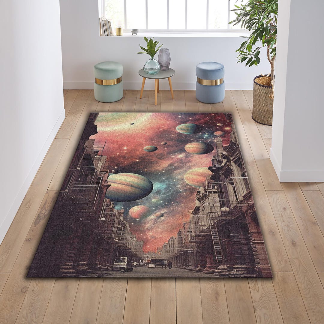 Galaxy Rug With Planets, Space Rug, Space Nasa Rug,non-slip Rug,area ...