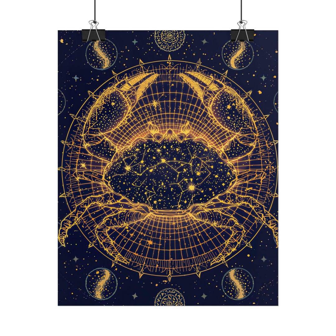 Mystical Cancer Zodiac Poster: Celestial Art Print - Etsy