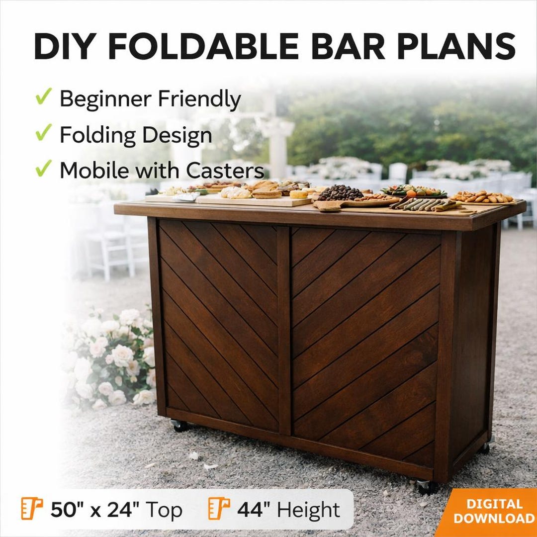 Folding Coffee Bar Plans | DIY Mobile Event Bar PDF | Portable Espresso ...