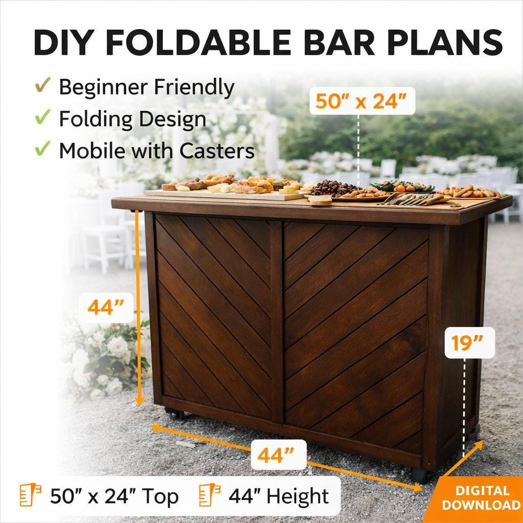 Folding Coffee Bar Plans | DIY Mobile Event Bar PDF | Portable Espresso ...