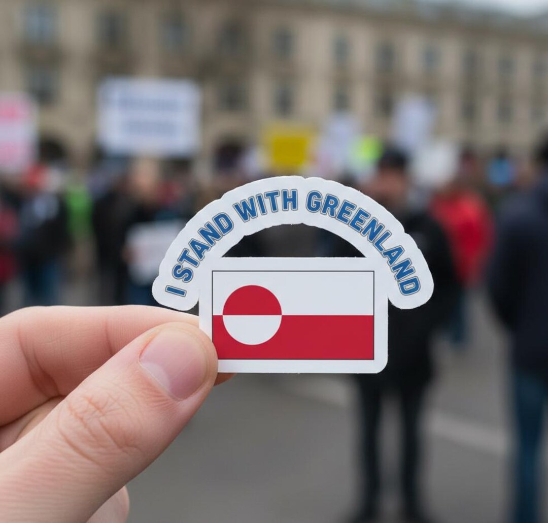 I Stand With Greenland Sticker, Greenland Flag, Solidarity Decal - Etsy