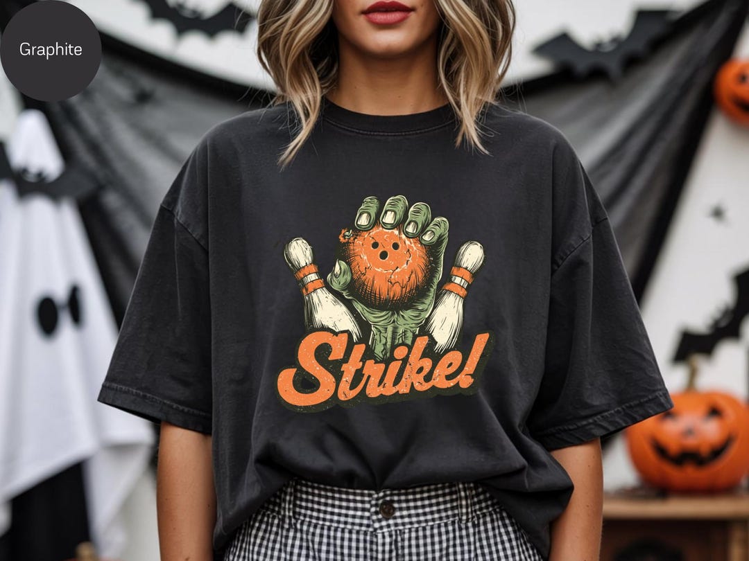 Frankenstein Bowling Shirt Halloween T Shirt Halloween Shirt Spooky ...
