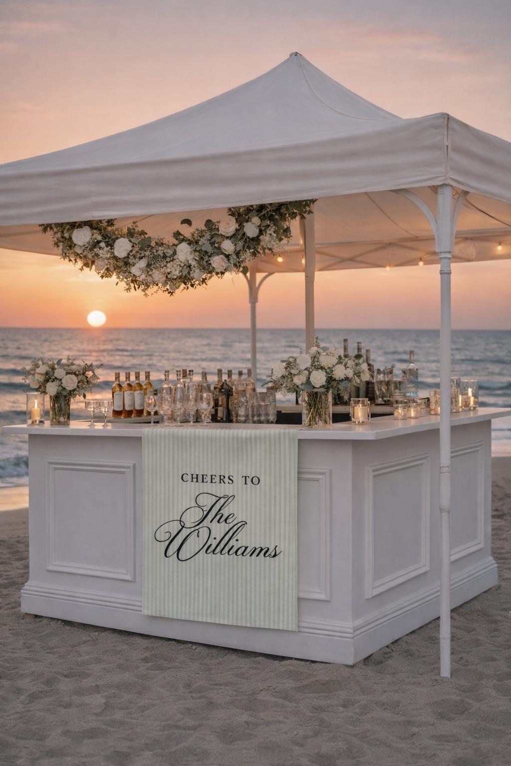 Personalized Linen Bar Sign Wedding Drink Sign Custom Name Event Decor ...