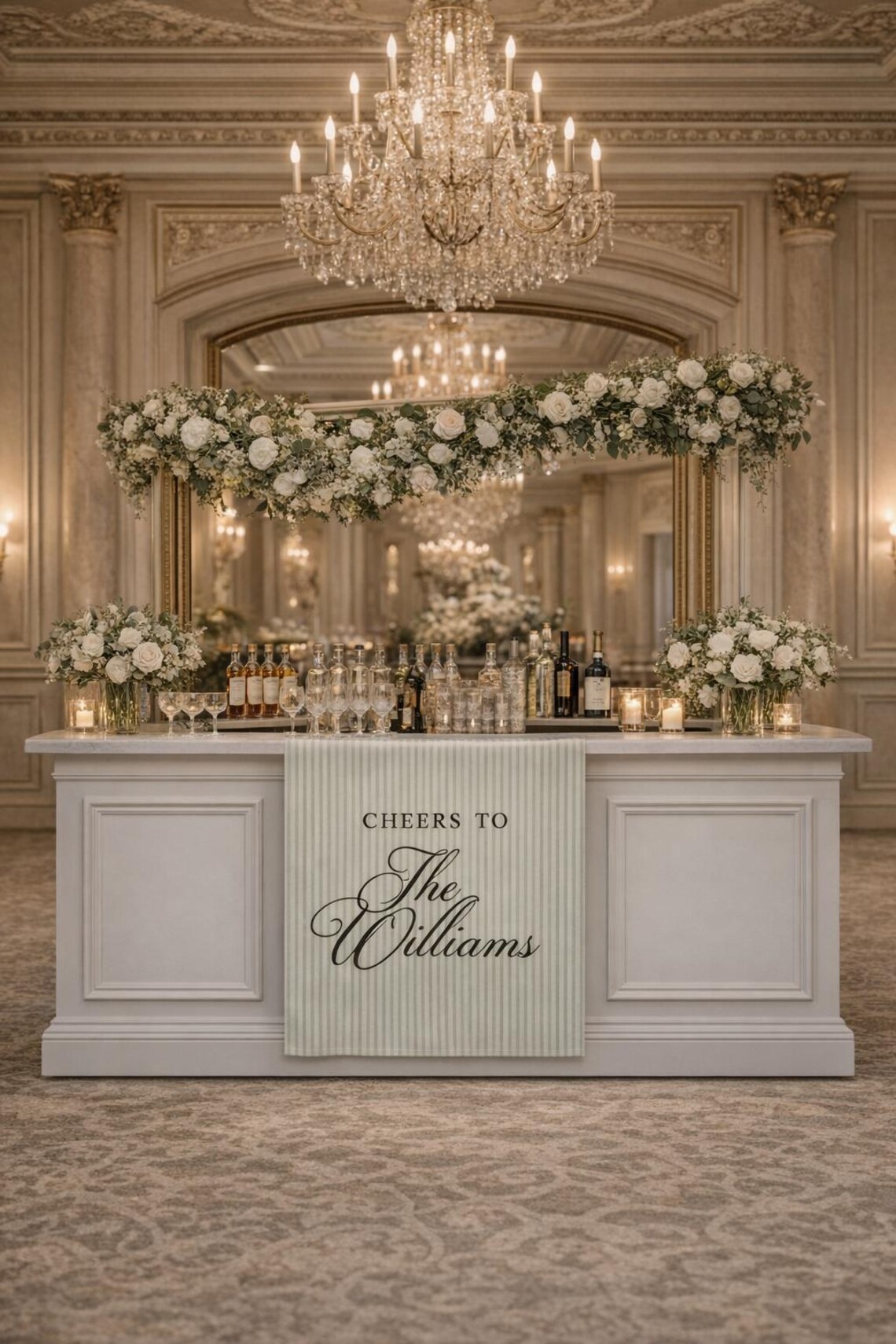 Personalized Linen Bar Sign Wedding Drink Sign Custom Name Event Decor ...