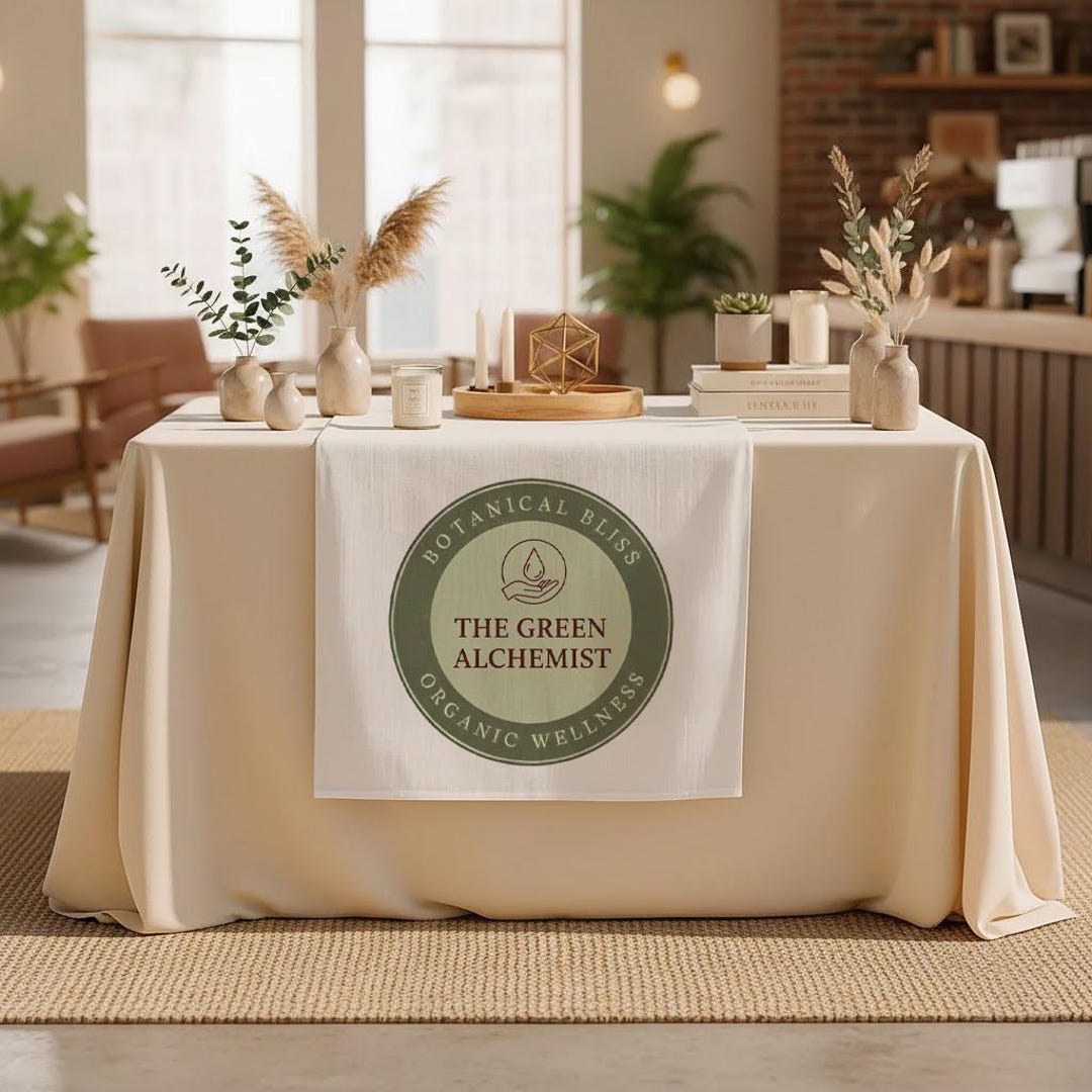 Personalized Logo Table Runner, Custom Business Branding - Etsy