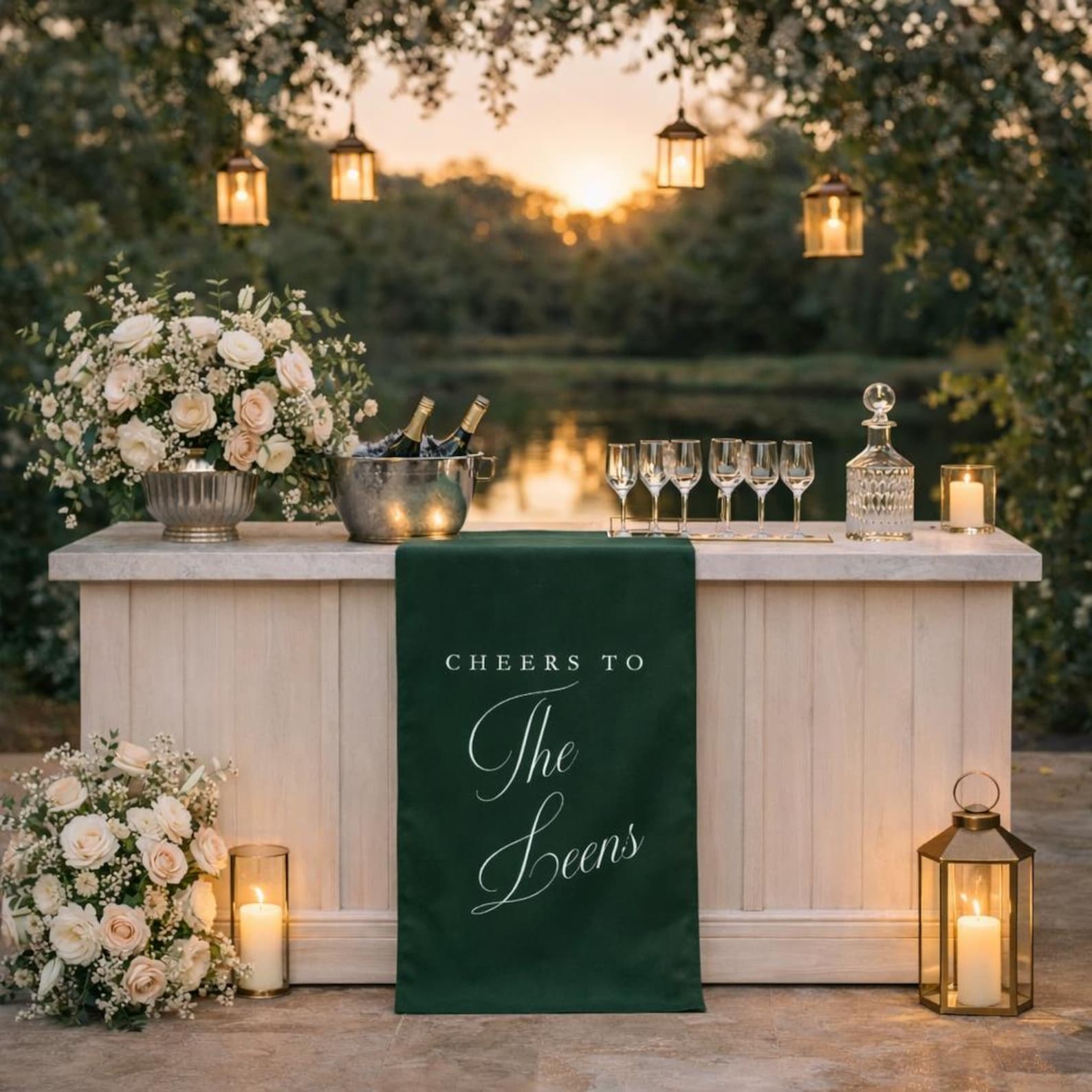 Signature Drink Wedding Sign, Personalized Cocktail Bar Sign, Linen ...