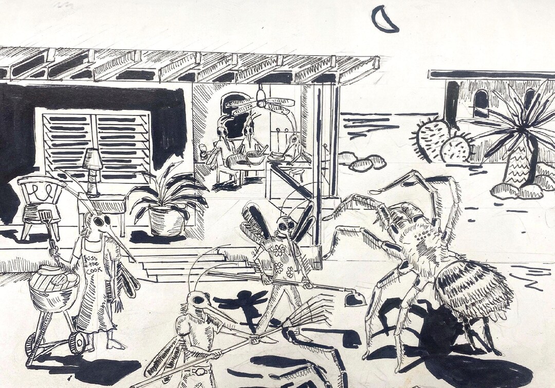 Black and White Narrative Drawings - Etsy
