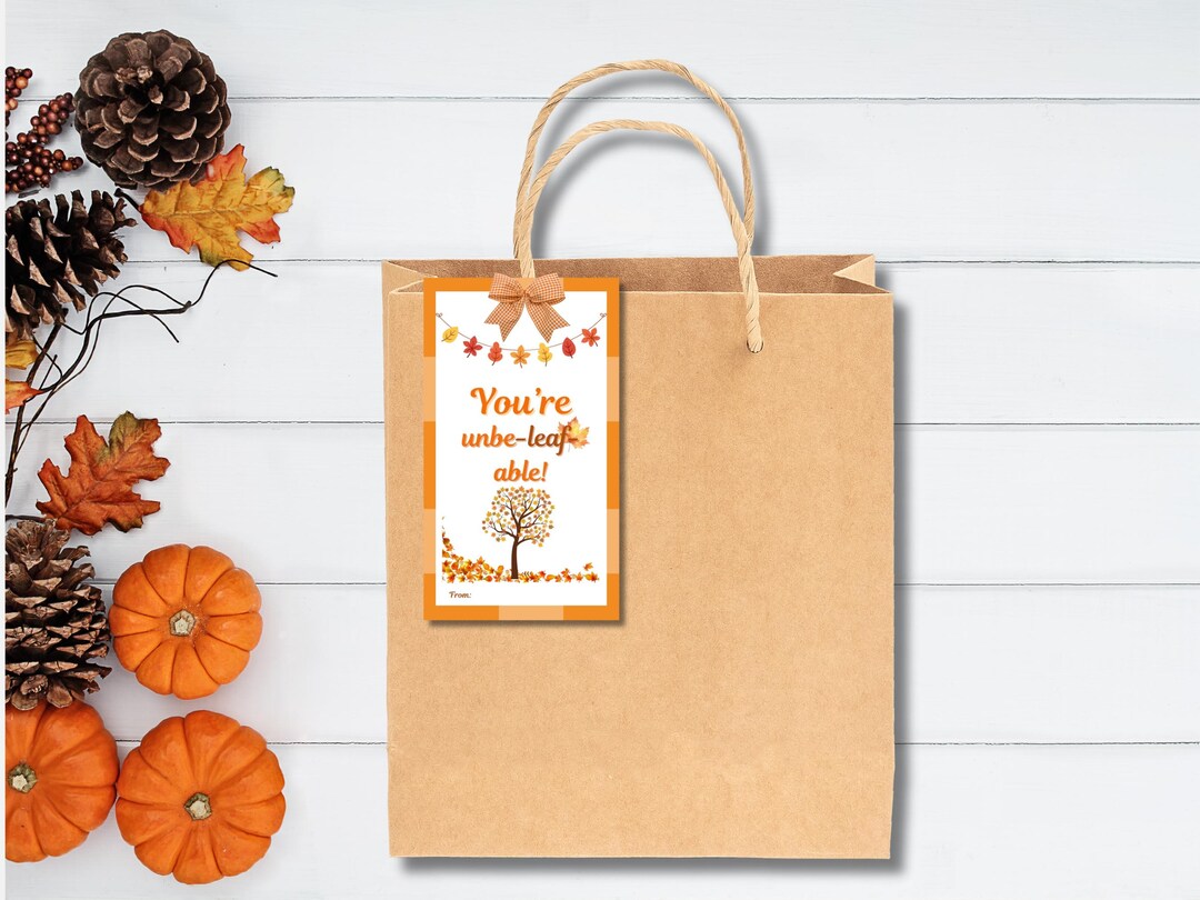 Printable Fall Gift Tags - Autumn Thank You Favor Tags (digital ...