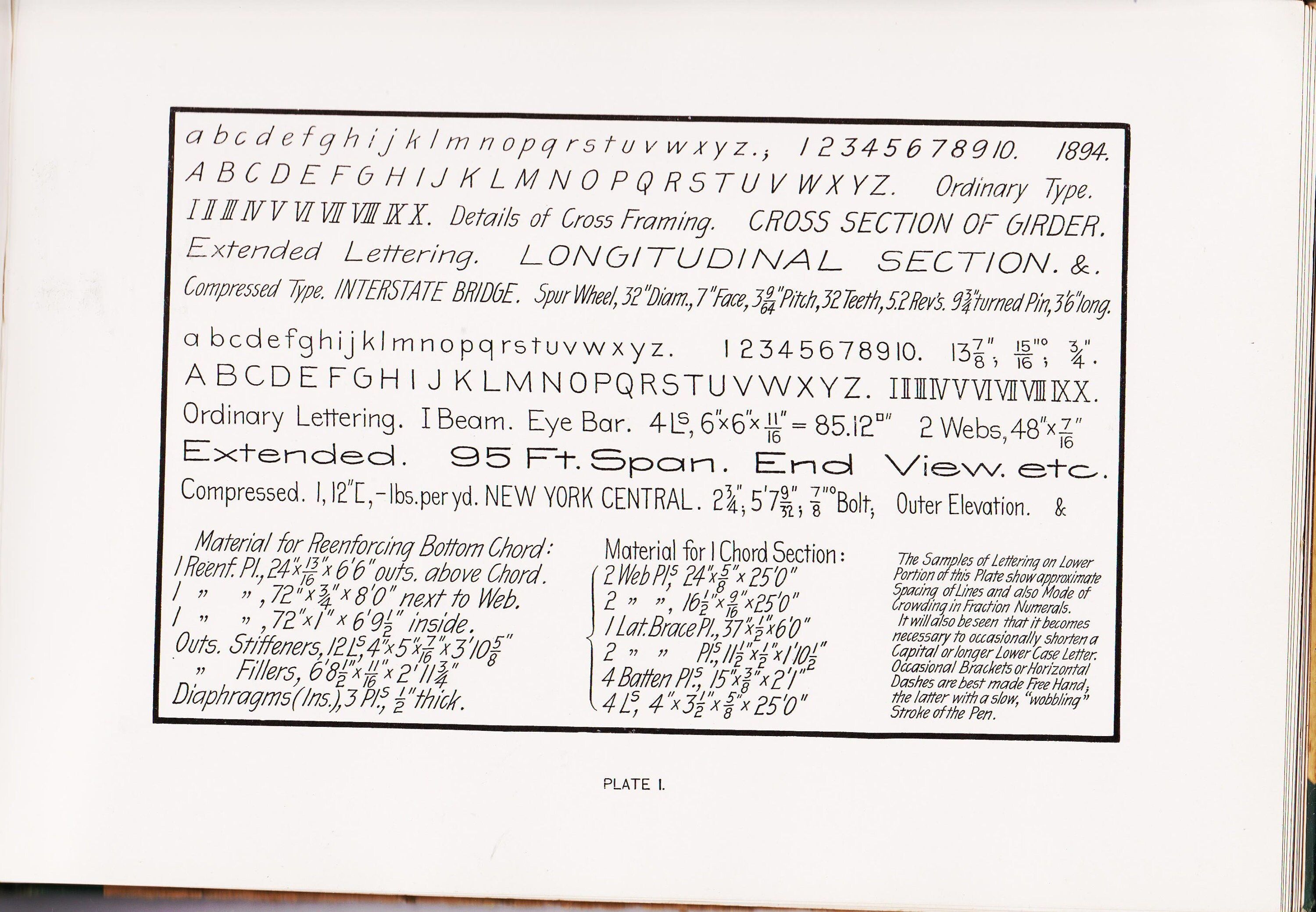 1895 1912 Lettering for Draftsmen, Engineers, and Students by Reinhardt ...