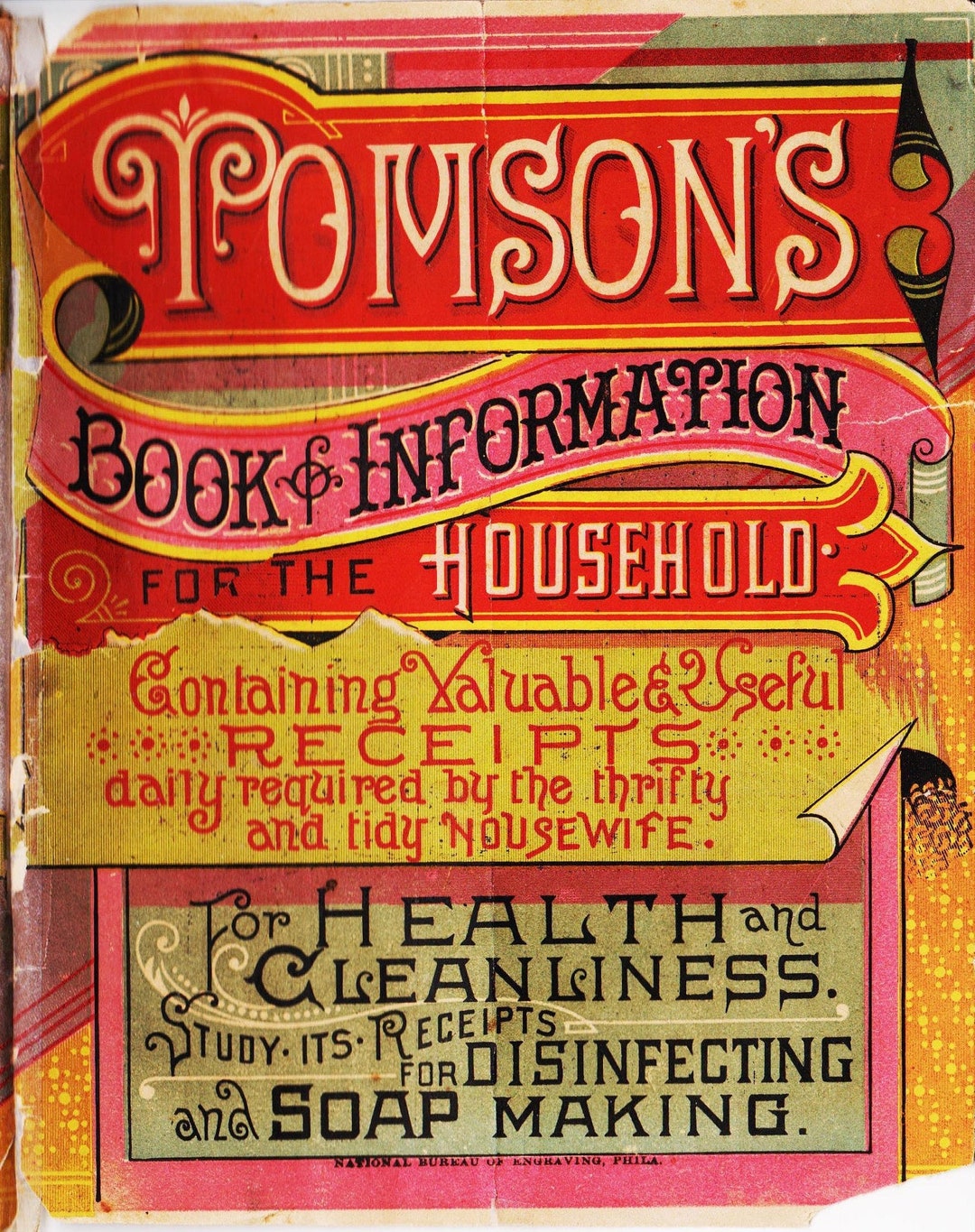 Antique Household Book 1880s: Tomson's Book & Information for the ...