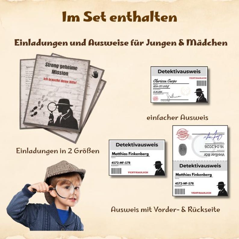 Detective Kids Birthday Party Bundle PDF | Detective Party Games ...