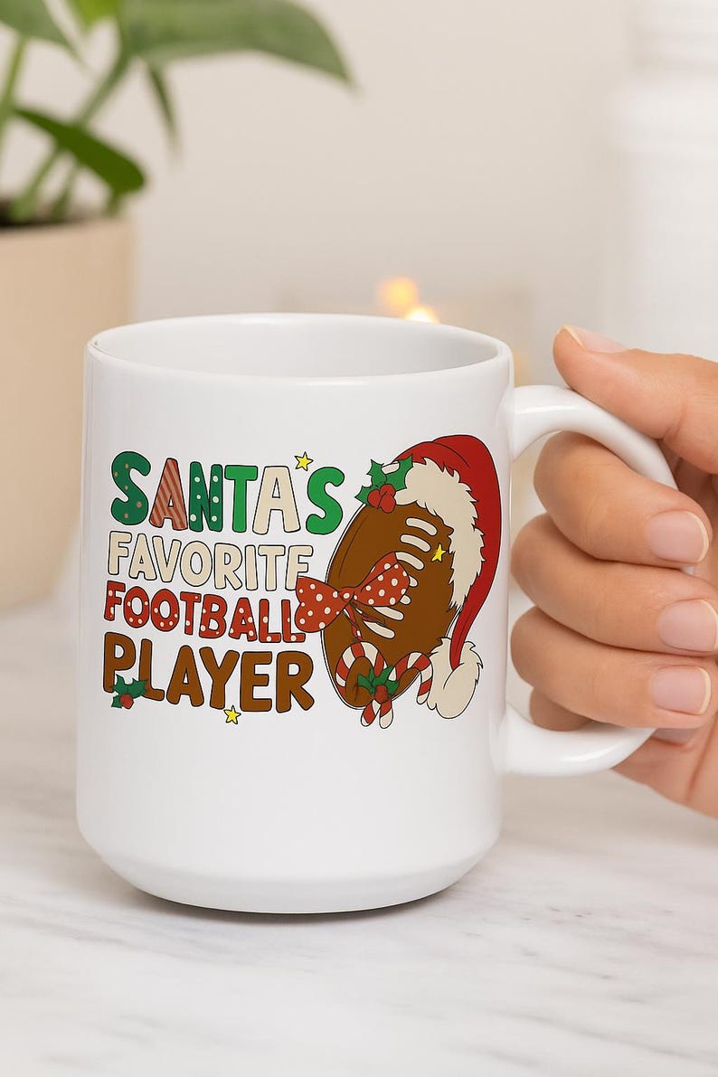 Santa’s Favorite Football Player SVG PNG | Funny Christmas Football ...