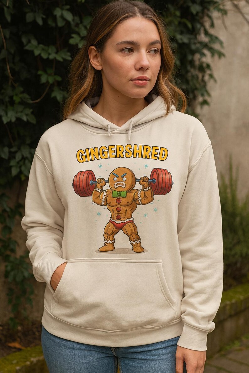 Gingerbread Gym Svg, GINGERSHRED PNG, Funny Christmas Workout SVG ...