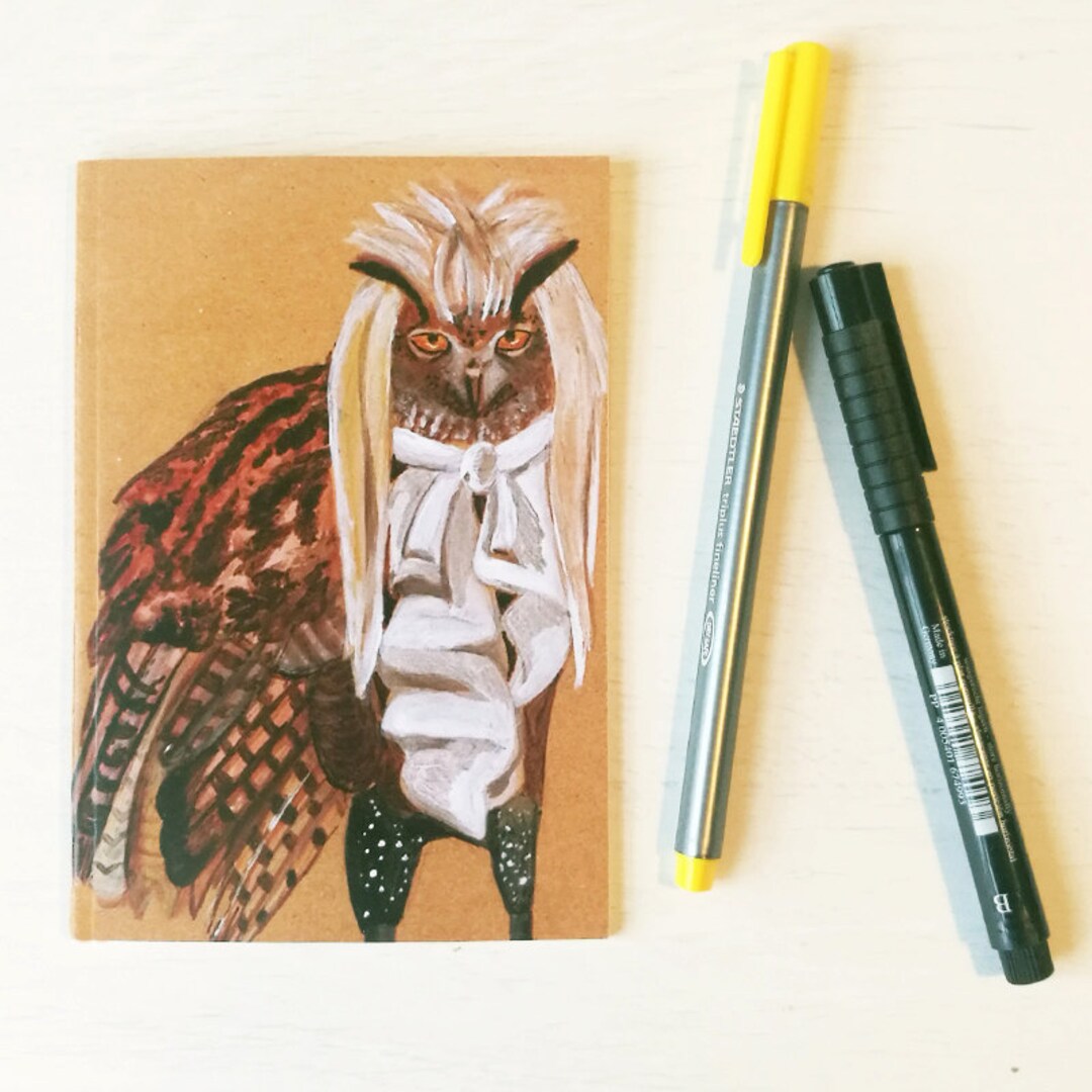 Labyrinth Owl A6 Notebook - Etsy UK