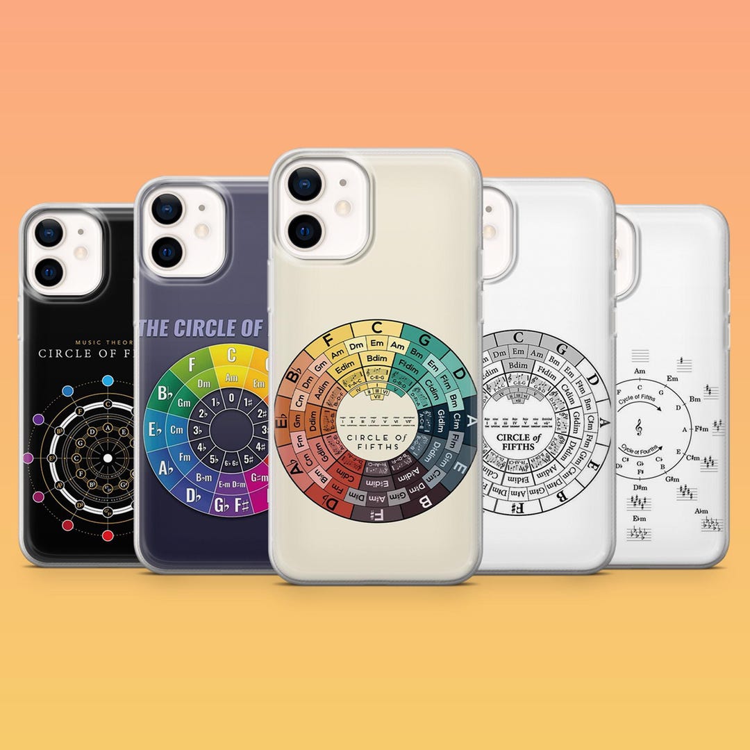 Circle of Fifths Phone Case Music Note Cover for iPhone 17pro 16 15, 14 ...