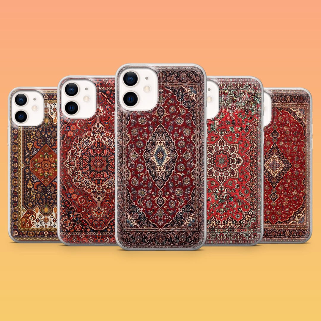 Persian Carpet Phone Case Rug Carpet Cover for iPhone 17pro, 16, 15, 14 ...