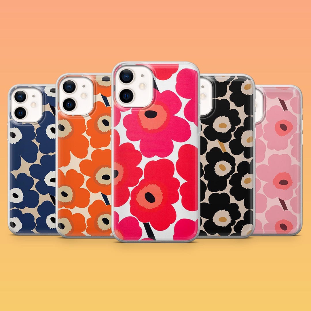 Poppy Phone Case Floral Pattern Petal for iPhone 17pro, 16, 15, 14, 13 ...