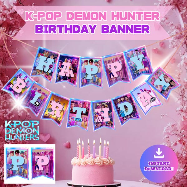 Kpop Demon Hunters Birthday Decorations - Etsy