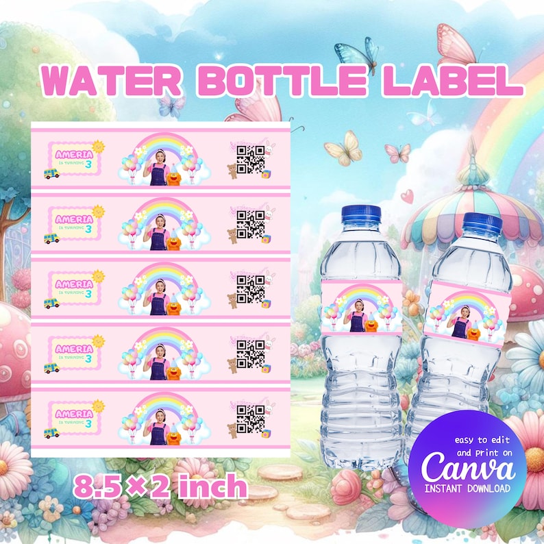 Printable Ms. Rachel Water Bottle Labels – Birthday Party Favor Wraps ...