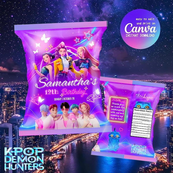 Kpop Demon Hunters Template Ppt - Etsy Canada