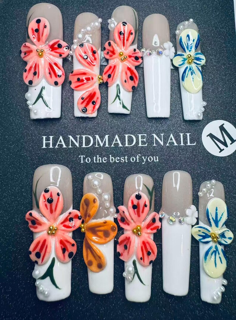 High-end Handmade Nail Art - Etsy