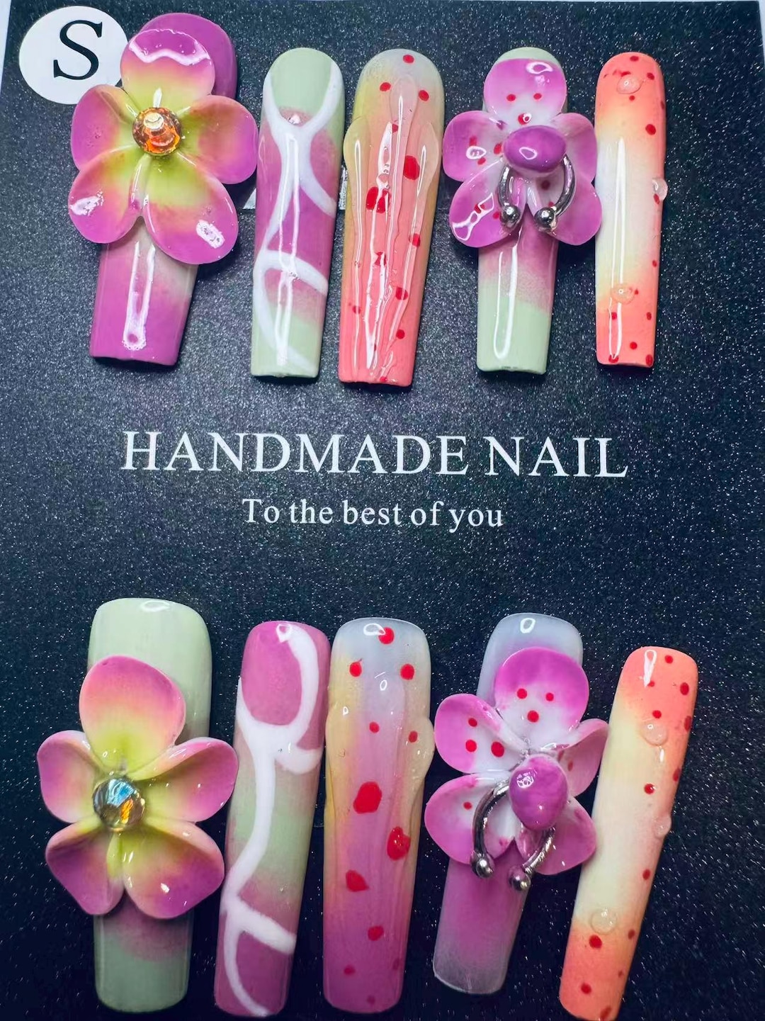 High-end Handmade Nail Art - Etsy