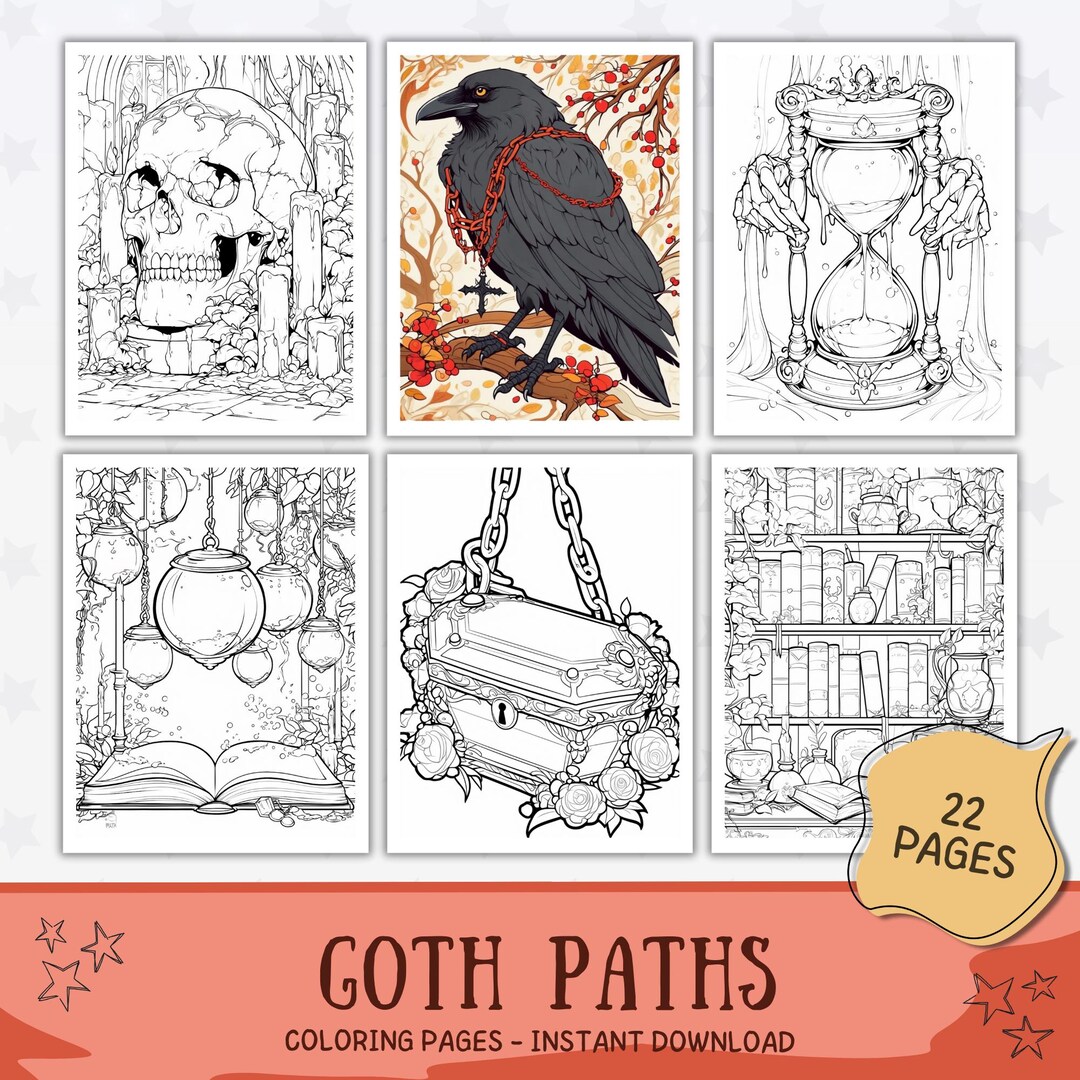Gothic Paths Coloring Book | Goth Path Talismans | Occult & Witchcraft ...