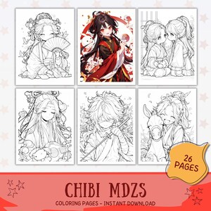 Chibi Mo Dao Zu Shi Coloring Book | Cute Anime Chibi Coloring Pages ...