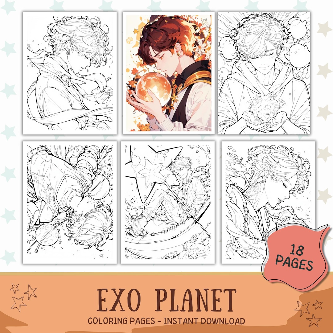 EXO Planet Coloring Book | Kpop Galaxy Coloring Pages | Printable ...