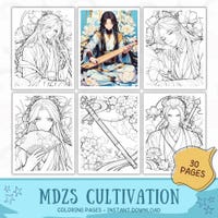 11-page Set of Colouring Pages | Mo Dao Zu Shi | Wei Wuxian and Lan ...
