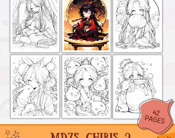 Chibi Mo Dao Zu Shi Coloring Book | Cute Anime Chibi Coloring Pages ...