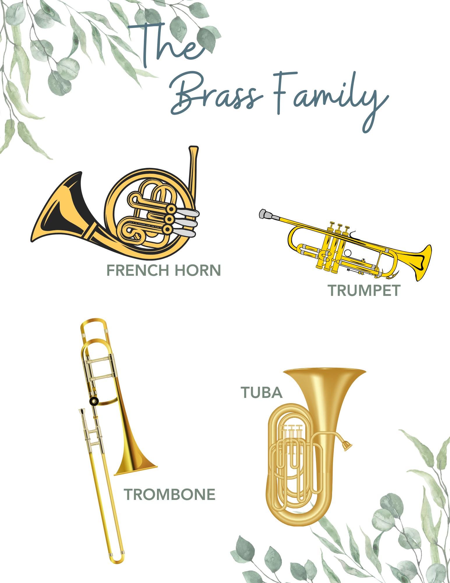 Instrument Family Printable Posters - Etsy