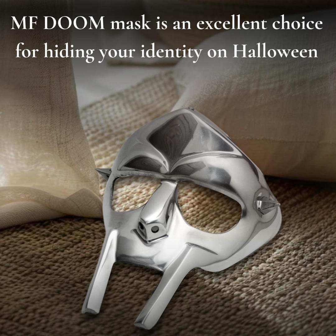 MF DOOM Mask Replica: Stainless Steel Hip-hop Villain Cosplay Helmet - Etsy