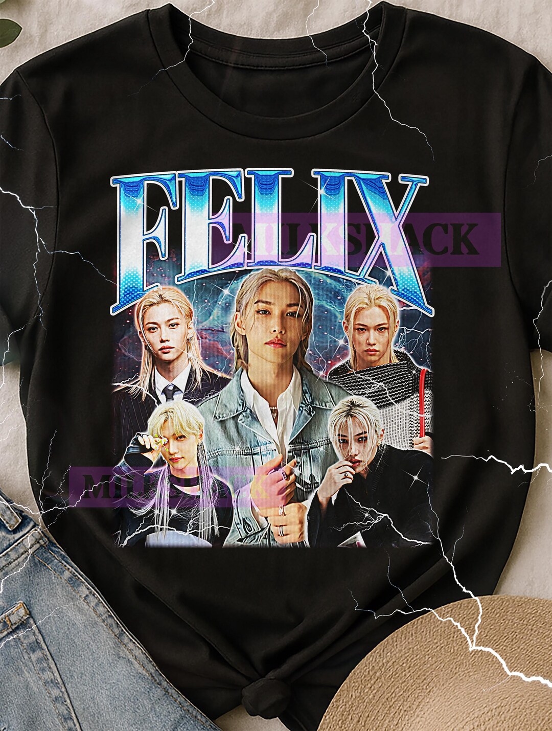 Felix Bootleg Tee, Vintage Stray Kids Rapper Kpop Idol Performer Tee ...