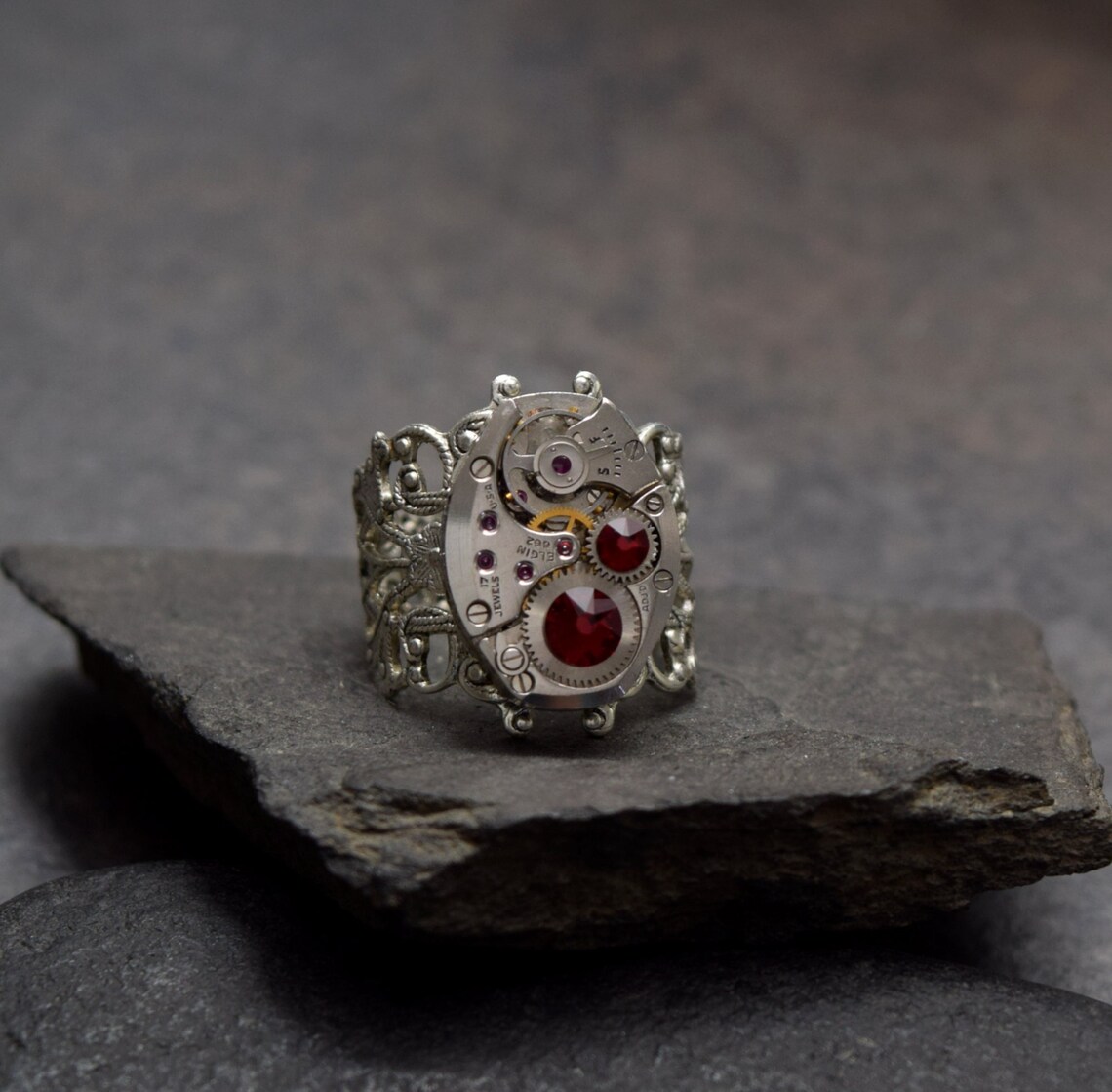 Steampunk Ring in Your Color Victorian Style Steam Punk Watch | Etsy