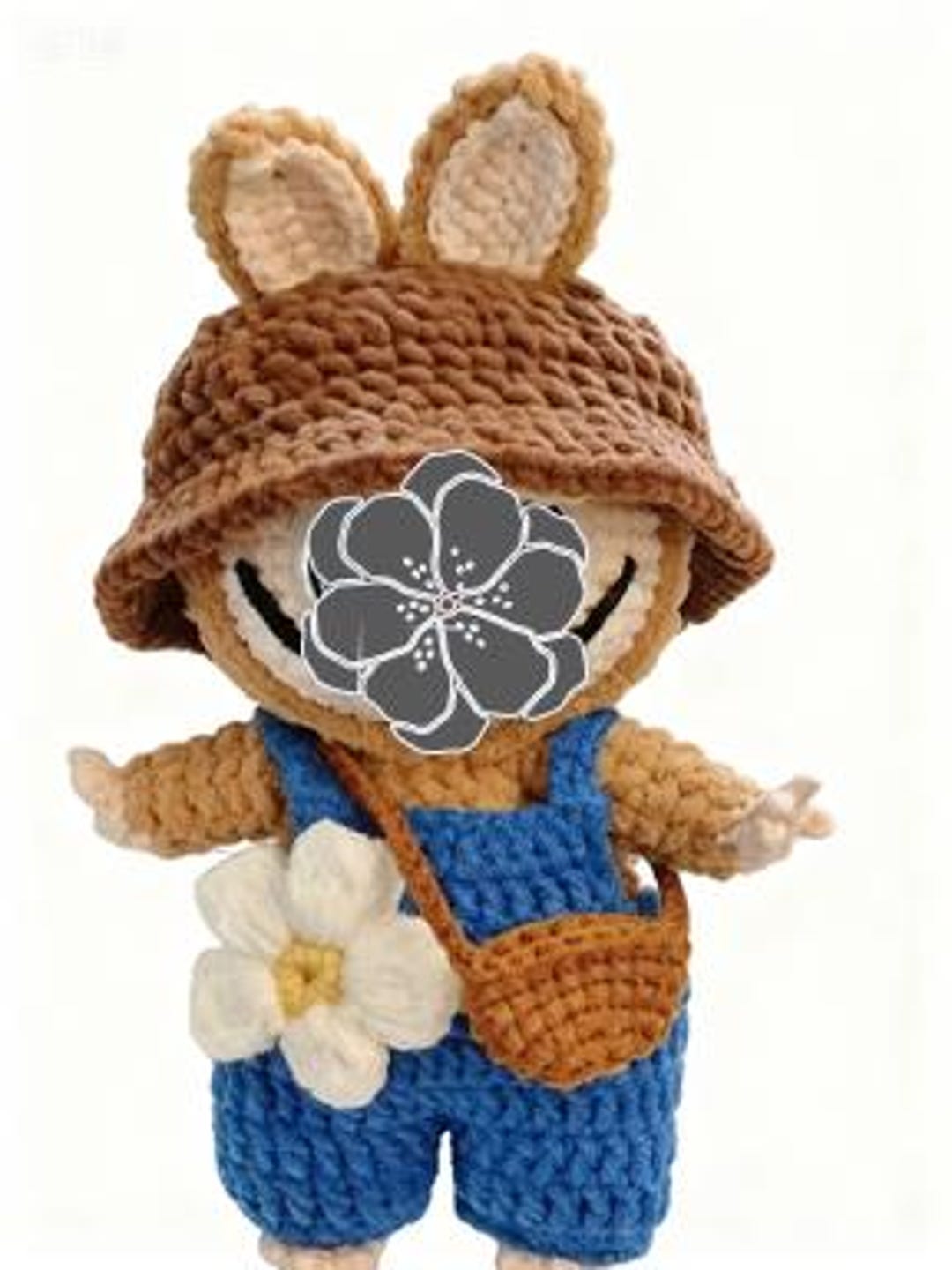 Labubu Crochet Pattern: Flower Overalls & Body Tutorial (PDF Download ...
