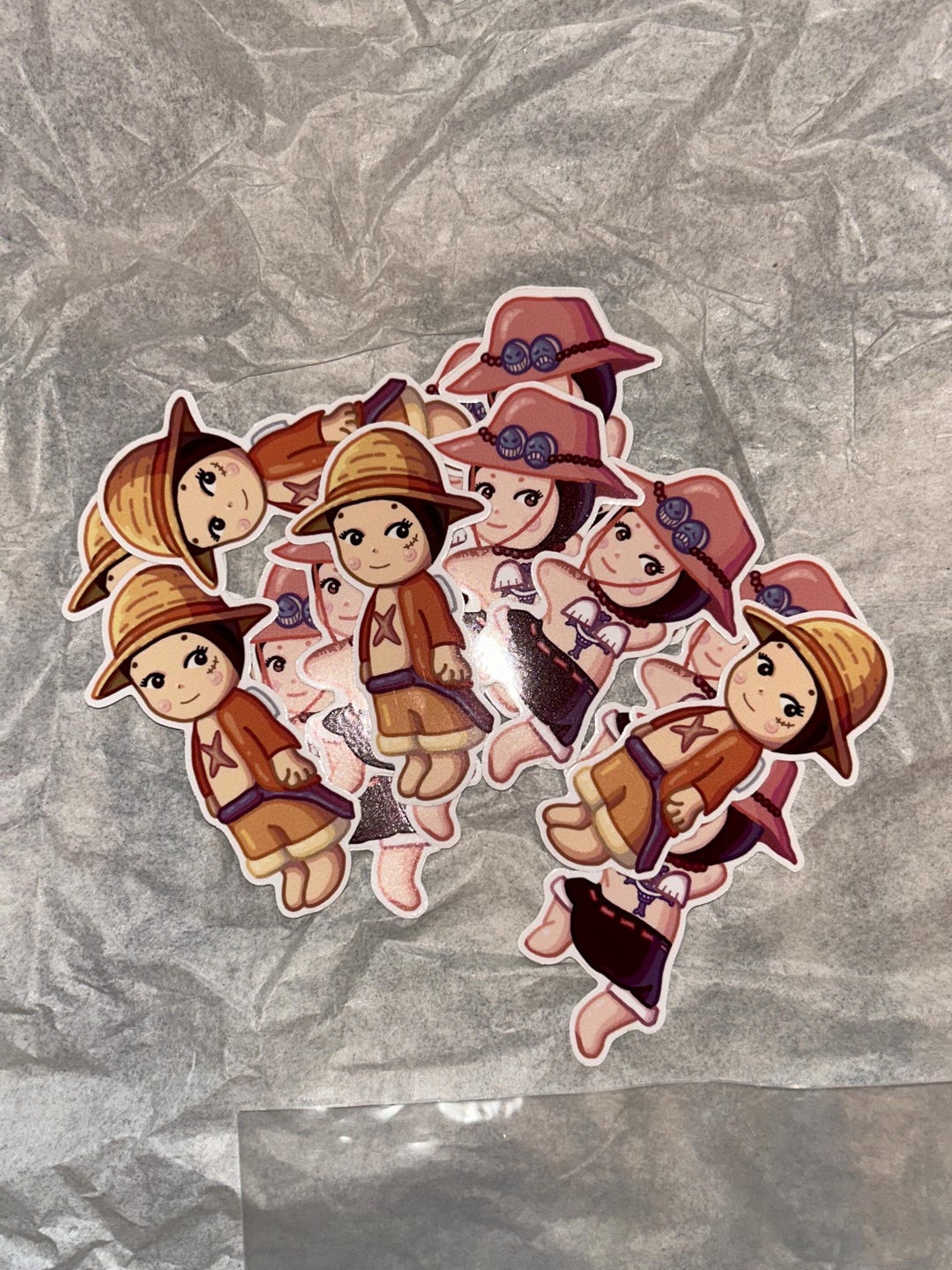 One Piece Sonny Angel Vinyl Stickers | One Piece Luffy Ace Kawaii - Etsy