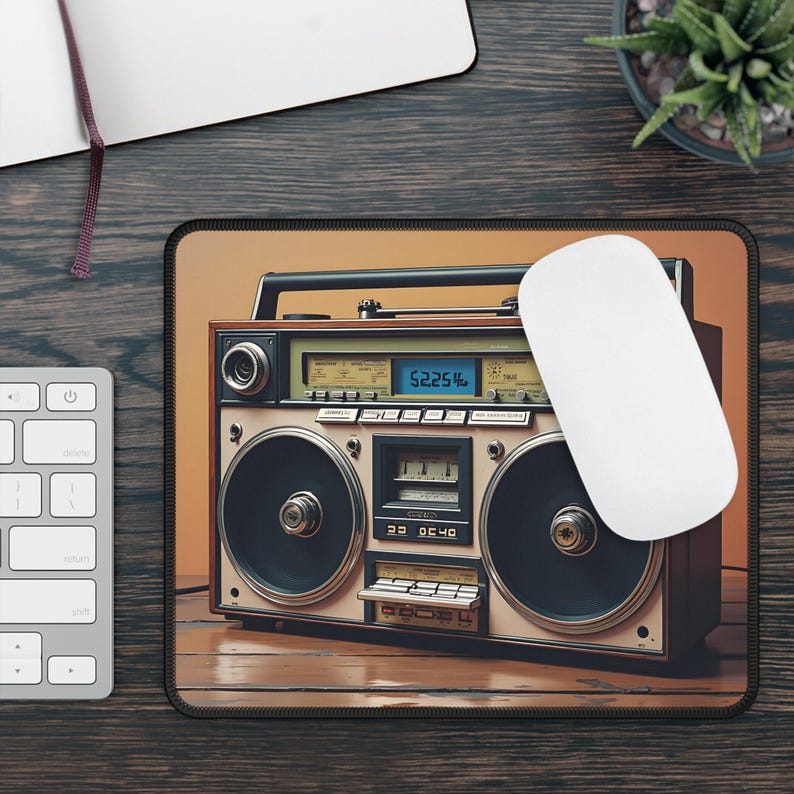 Vintage Boombox Mouse Pad, 80s Music Lover Retro Desk Decor - Etsy
