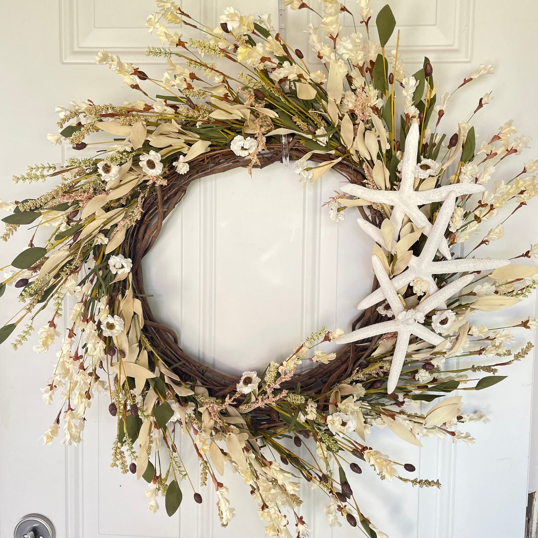 Beach Wedding Wreath-beachy Wedding Wreath-beach Wreath-coastal Wreath ...