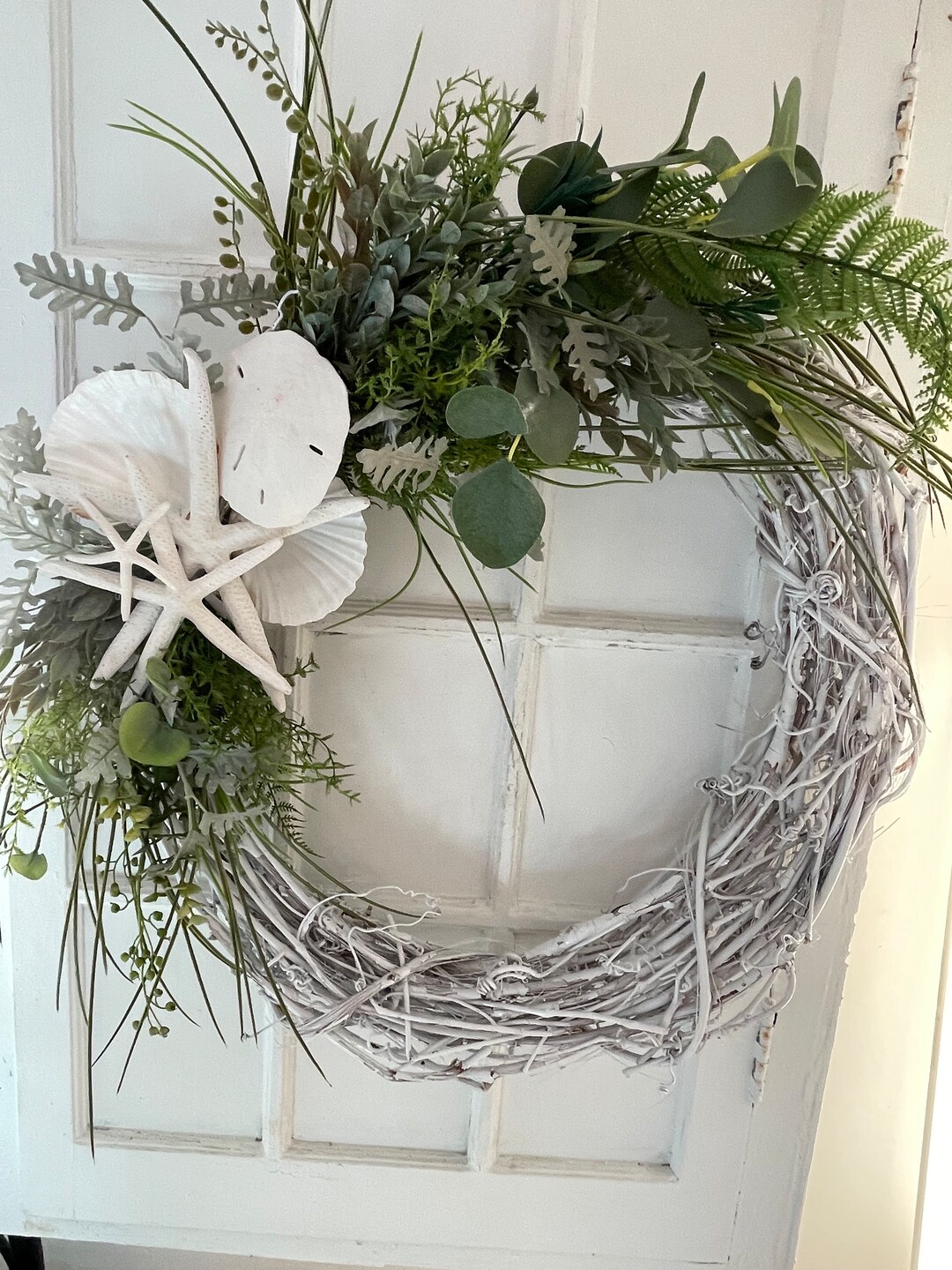 Beachy Wreath-starfish Beach Wreath-beach Wedding Decor-beach Wreath ...