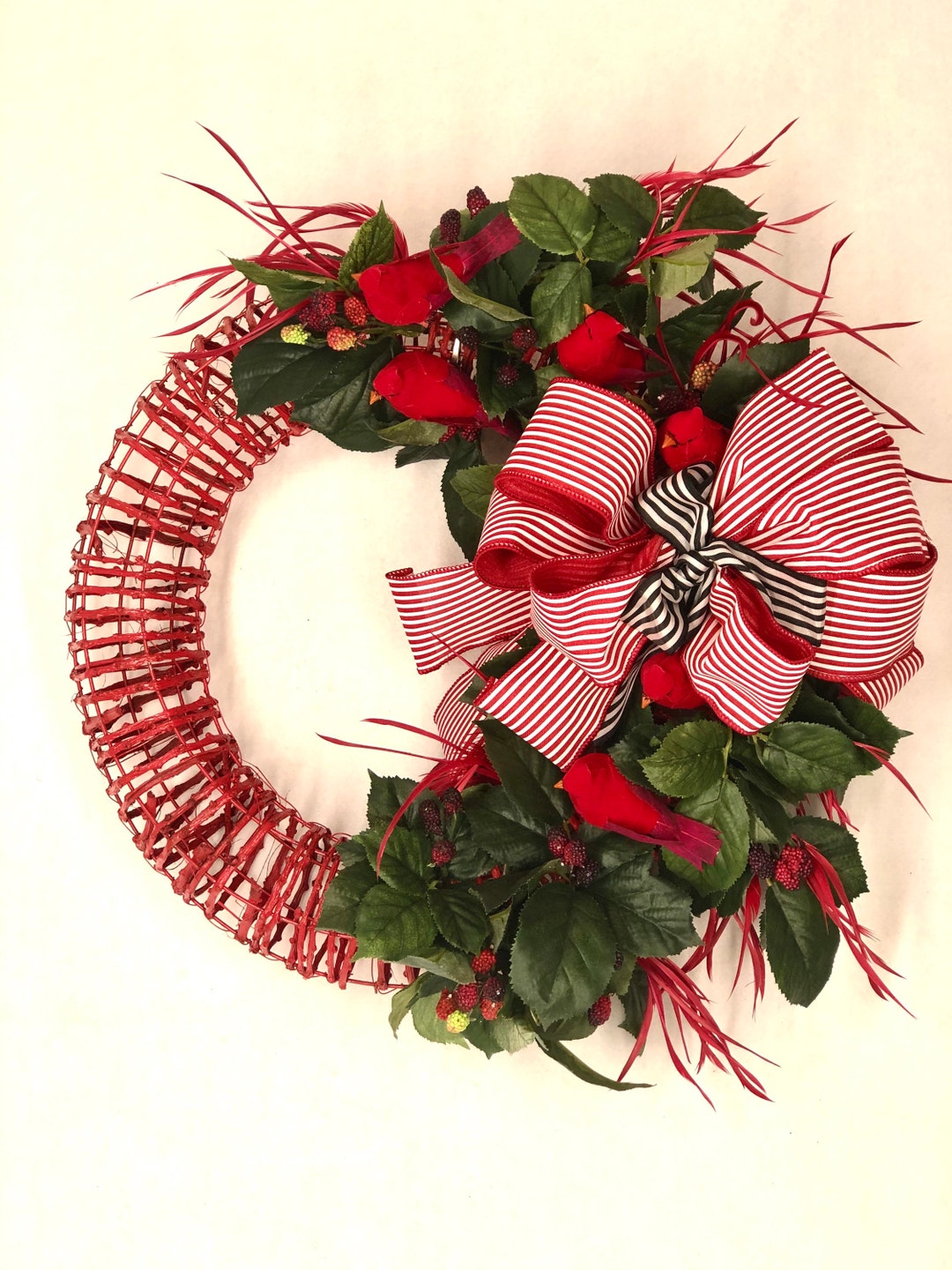 Red Cardinal Wreath - Etsy