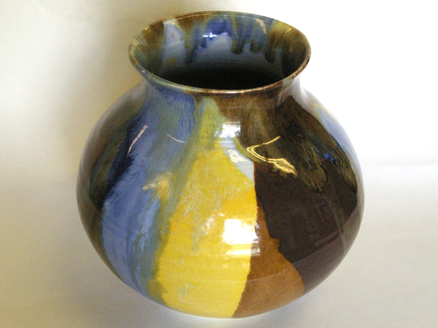 Fat Earth Rainbow Vase Rainbow Pottery Vase Fat Handmade - Etsy