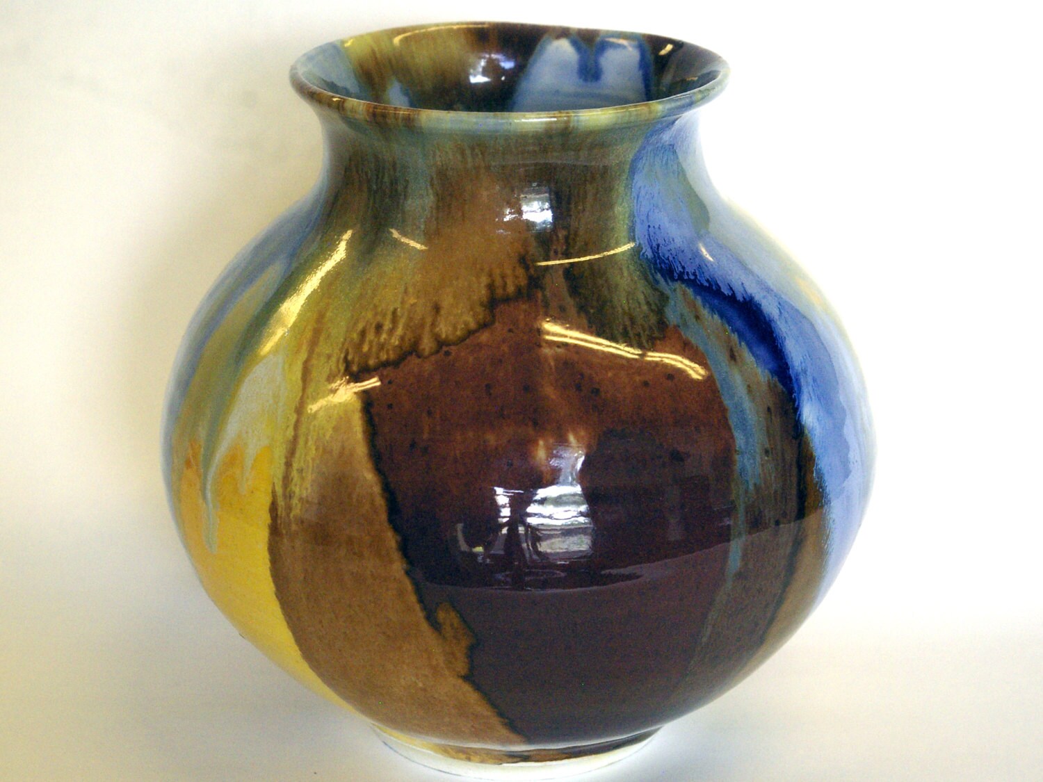 Fat Earth Rainbow Vase Rainbow Pottery Vase Fat Handmade - Etsy