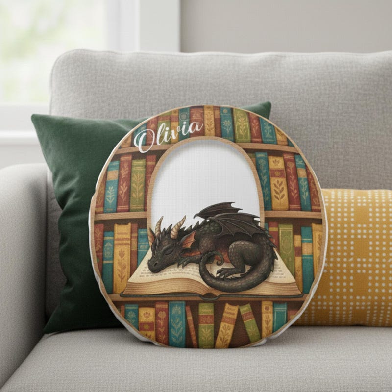 Initial Book Pillow - Etsy