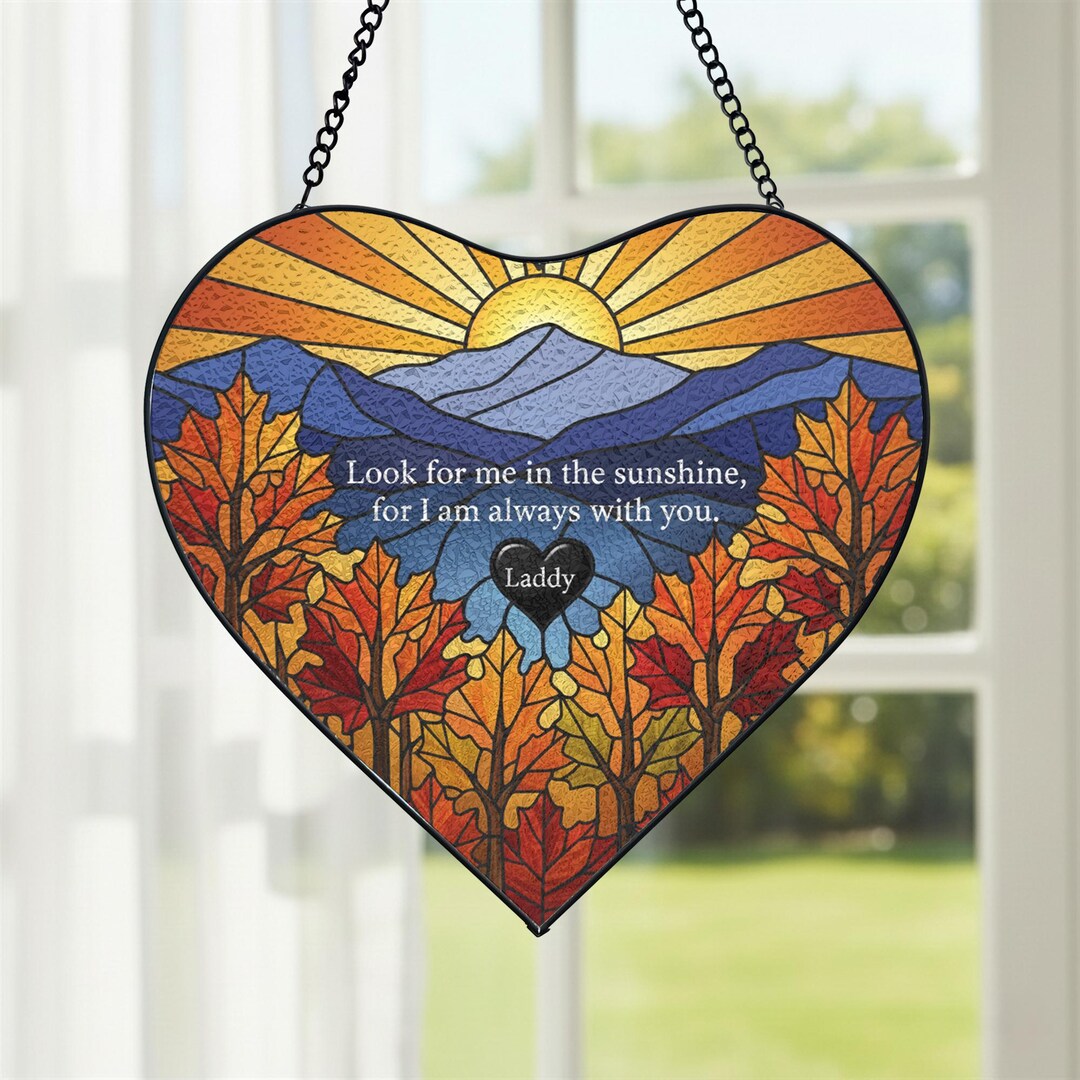 Heart Memorial Suncatcher Lightcatcher With Quote - Personalized ...