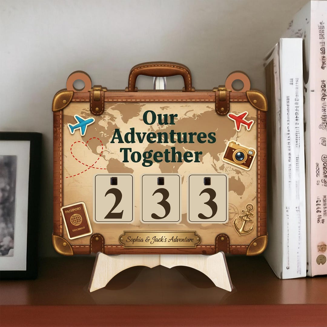 Couple Travel Tracker Sign, Our Adventures Together Map Decor ...
