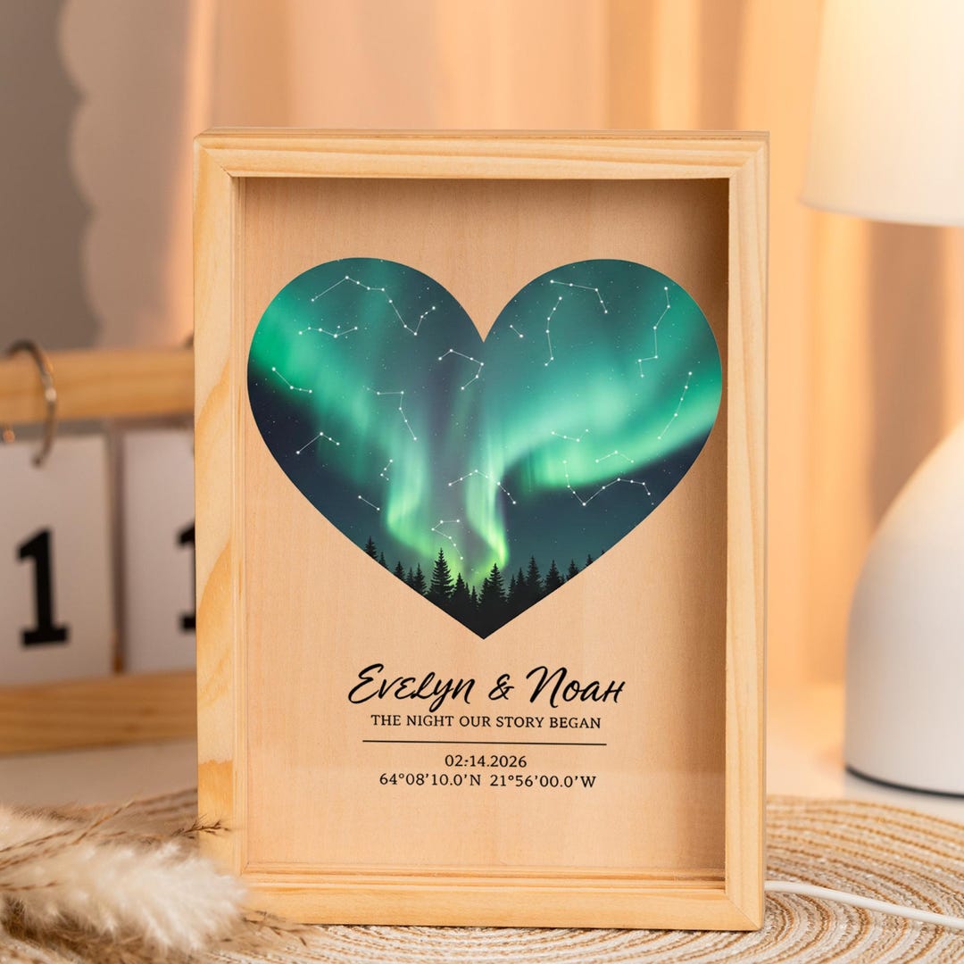 Personalized Night Sky Light Box Acrylic Frame LED Constellation Star ...
