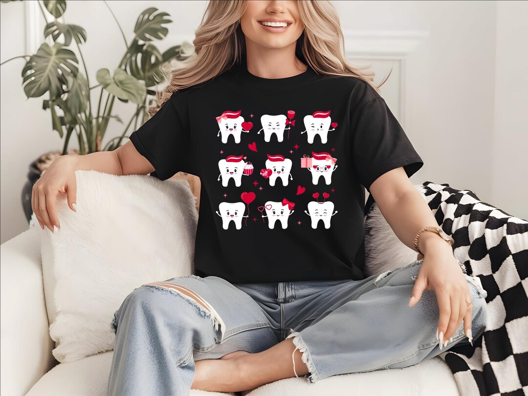 Cute Dental Tooth Valentine PNG | Retro Tooth Mascot | Dental Hygienist ...