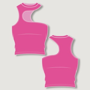 Fleur Crop Top Sewing Pattern, Asymmetrical Cut Out Top, Jersey Knit ...